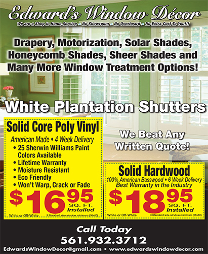 Window Treatments- Blinds, Shades, Drapery, Curtains, Plantation Shutters | Edward’s Window Décor